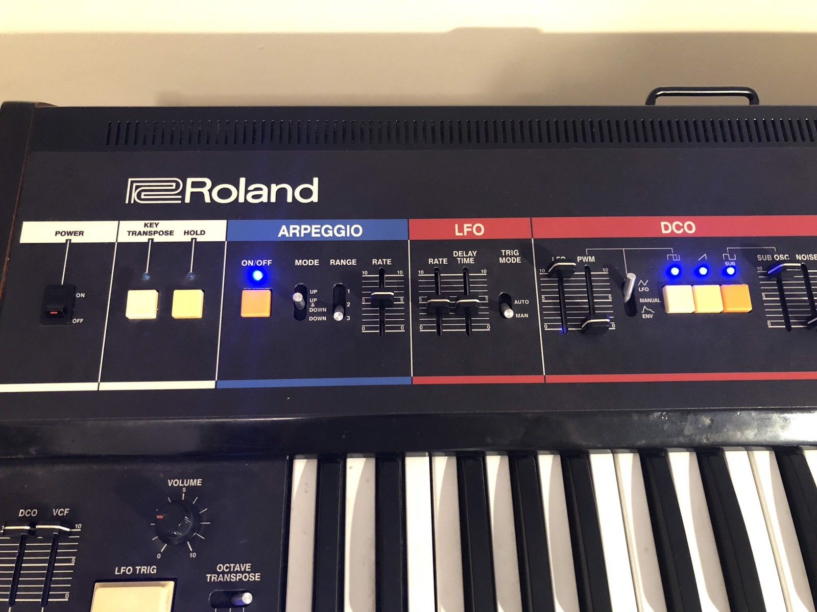 MATRIXSYNTH: Roland Juno-60 Keyboard Synthesizer w/ Blue LEDs & Pitch ...