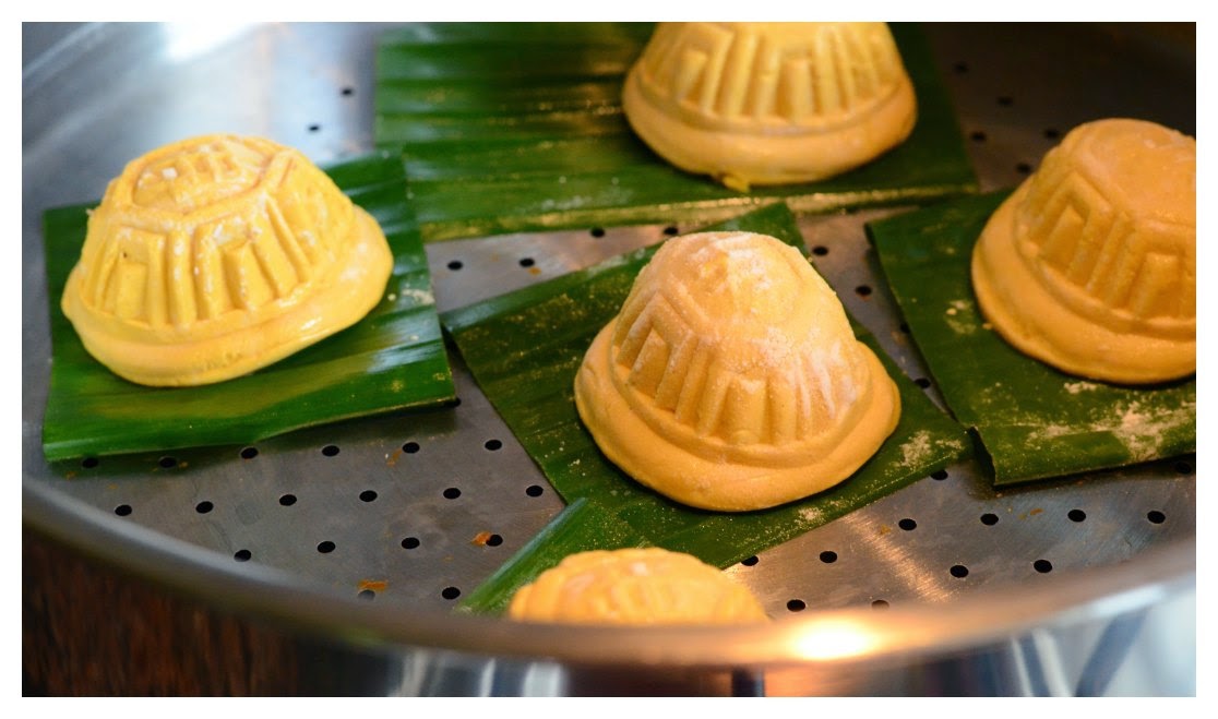 Indonesian Medan Food: Kue Ku / Kue Thok Labu Kuning/ Pumpkin Angku Kueh