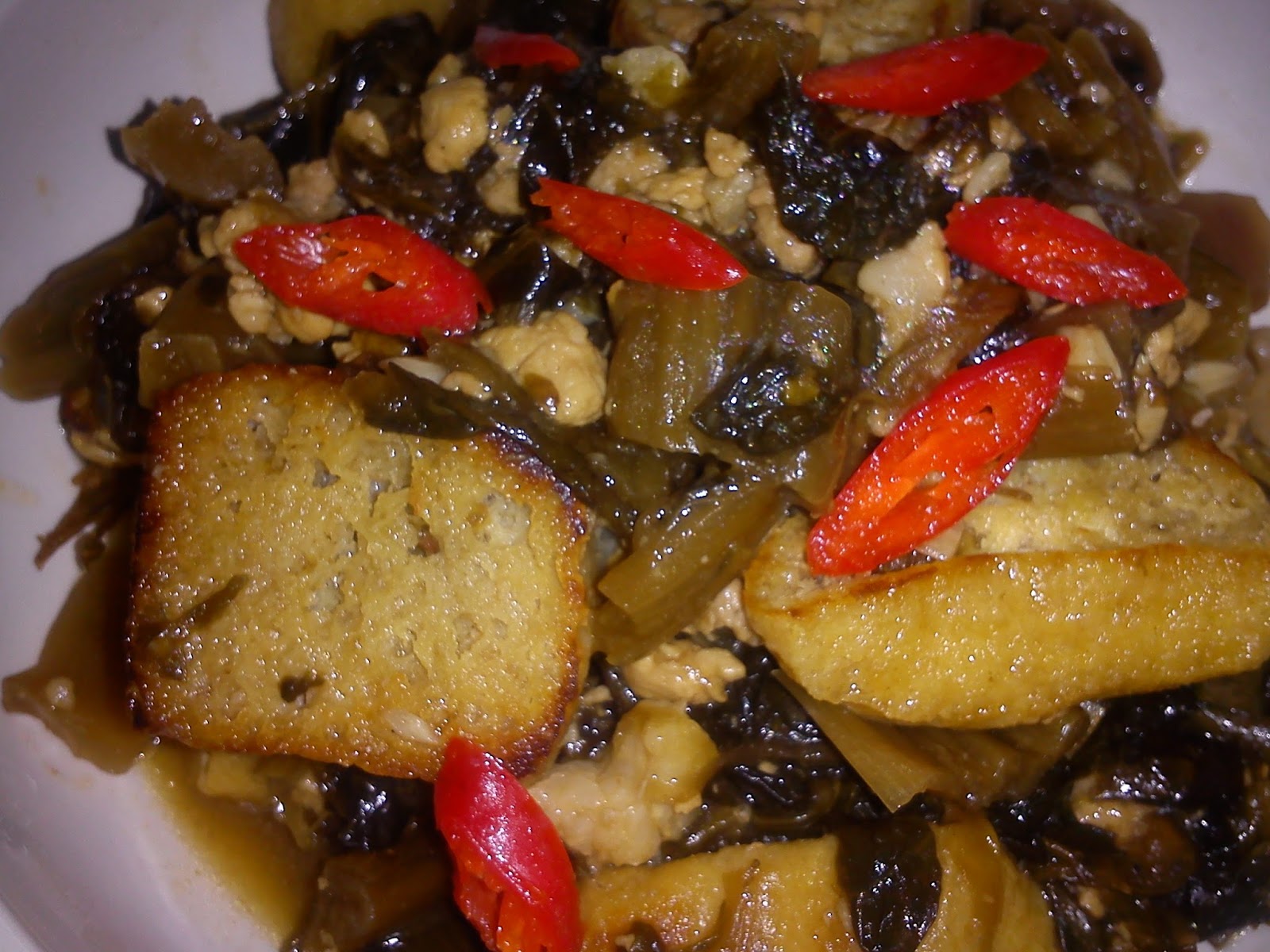 Cooking Pleasure: BRAISED TAUPOK WITH MEI CAI