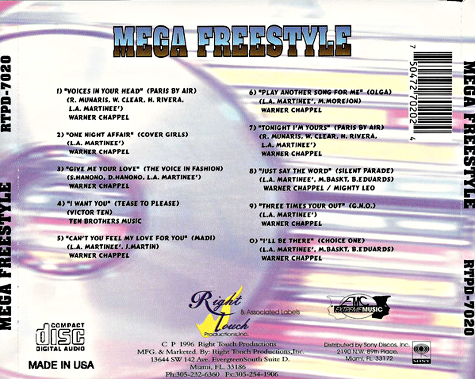 .: Various ‎– Mega Freestyle Vol. 1