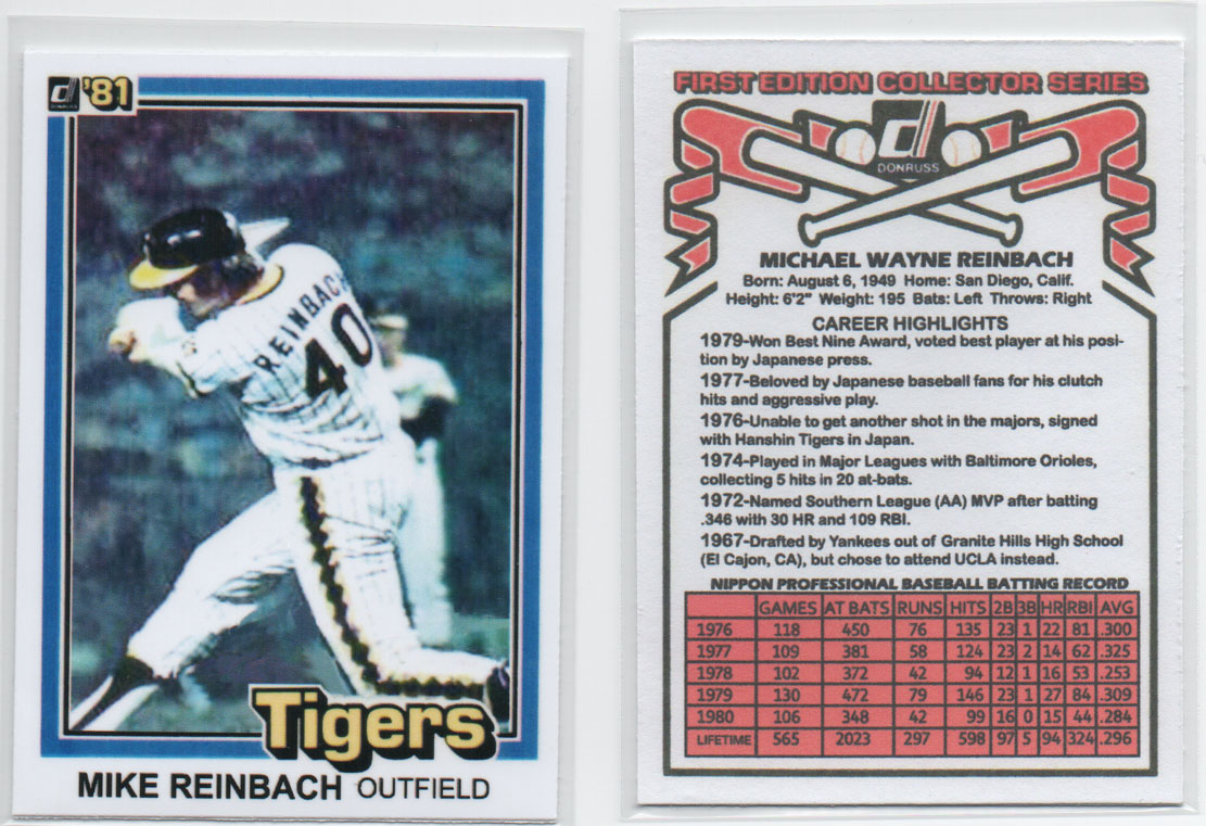 Baseball Card Breakdown: Setting the Mike Reinbach story straight