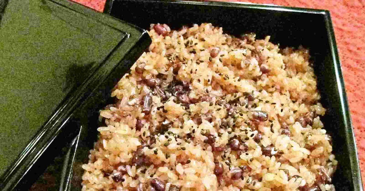 Recipes for Tom: Sekihan / steamed sweet rice with azuki beans (rice ...
