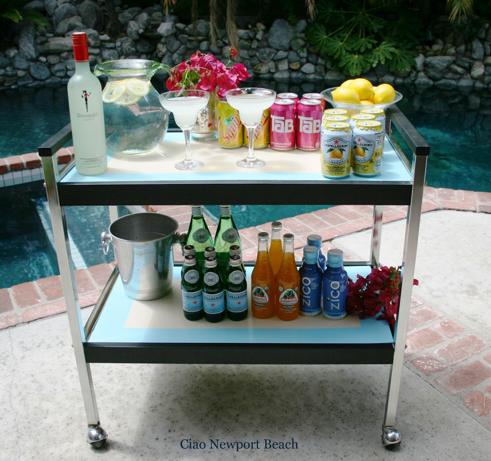 ciao! newport beach: my pool side beverage cart