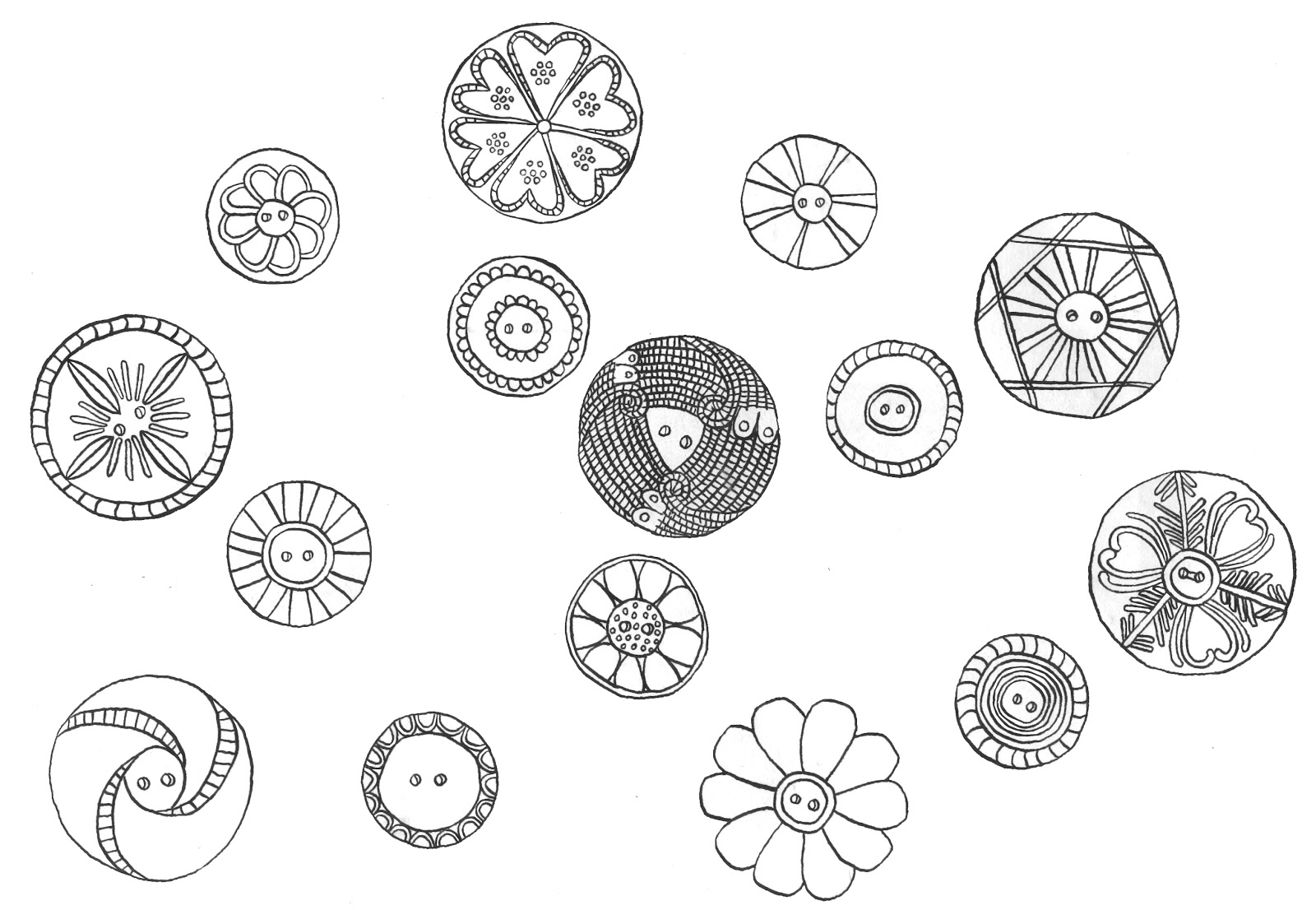 Madi Illustration.: The Button Project.