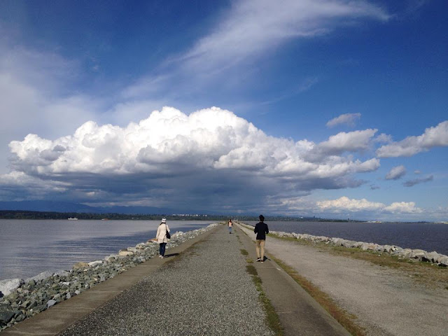 Iona Jetty, Stretching Out into the Strait of Georgia from Iona Island ...