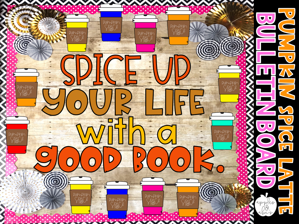 Pumpkin Spice Latte Bulletin Board - Apples & ABC's