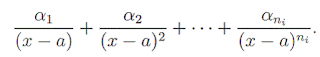 La décomposition d'une fraction rationnelle en éléments simples - Algèbre