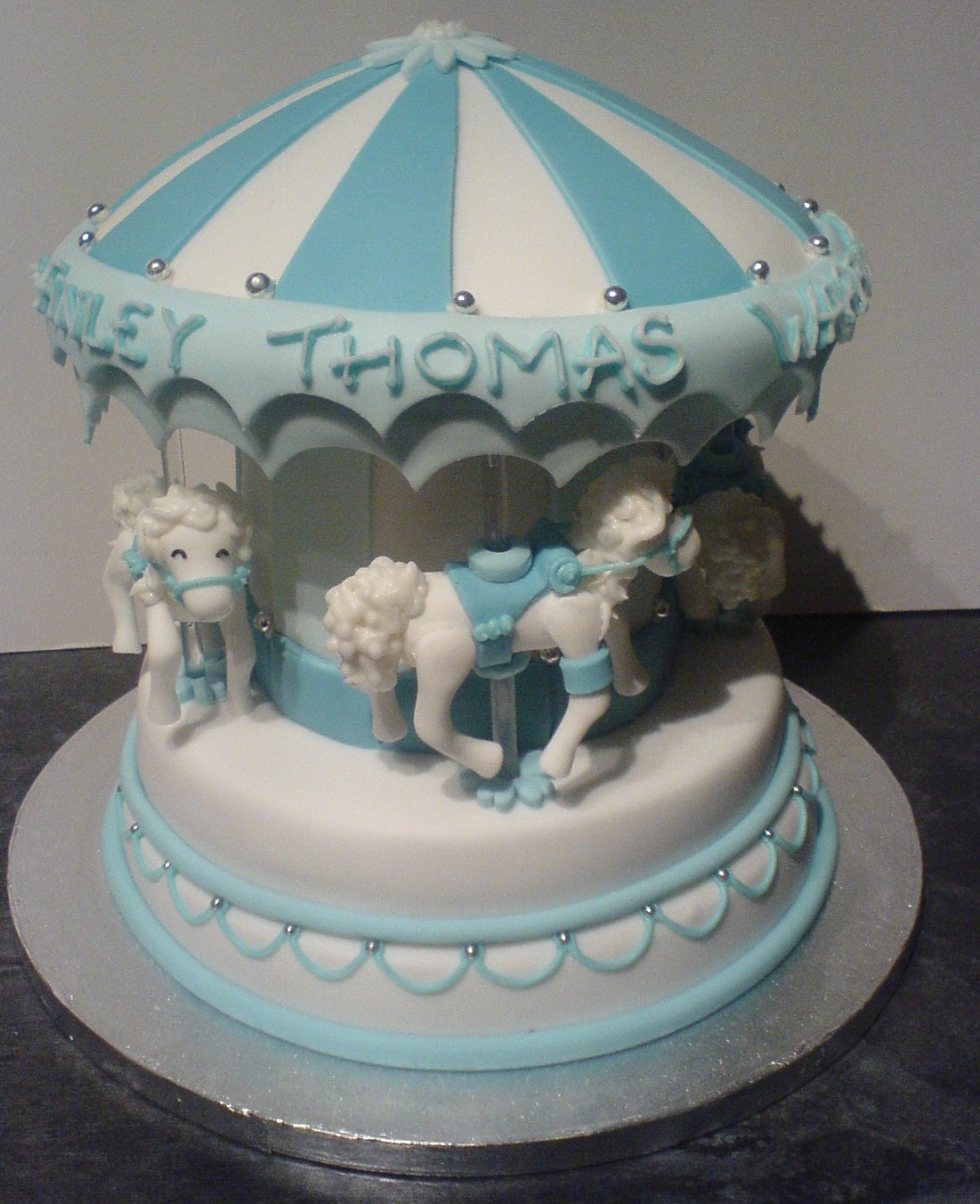 Cozzmic Cakes: Christening Cake, Carousel Cake