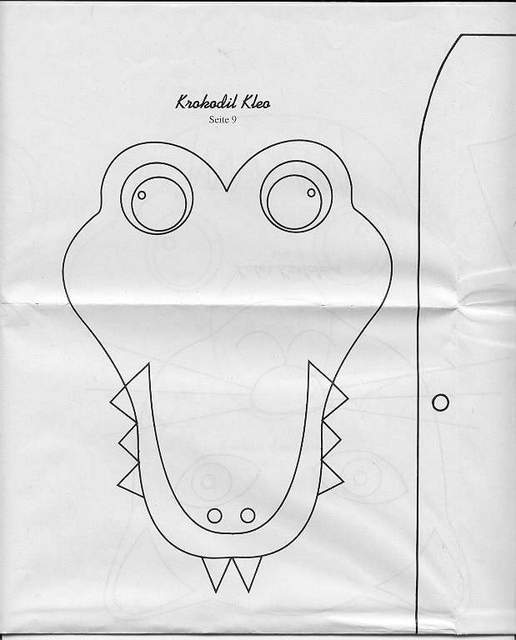 Chapéus dos Animais com Molde: Jacaré.