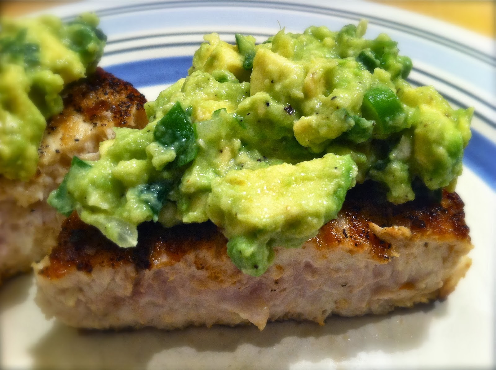 LaraThalice: Pan-Seared Swordfish with Zesty Guacamole