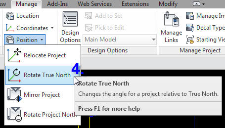 Revit 00: การหมุน Plan ด้วยคำสั่ง Rotate True North