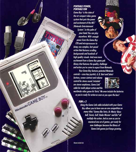 Classic Game Boy Ads: Portable Power Portable Fun Game Boy Brochure Ad