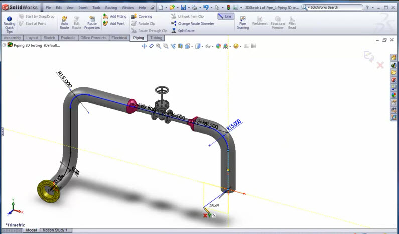 How to Make Piping 3D in Solidworks. | Drawing and Graphics
