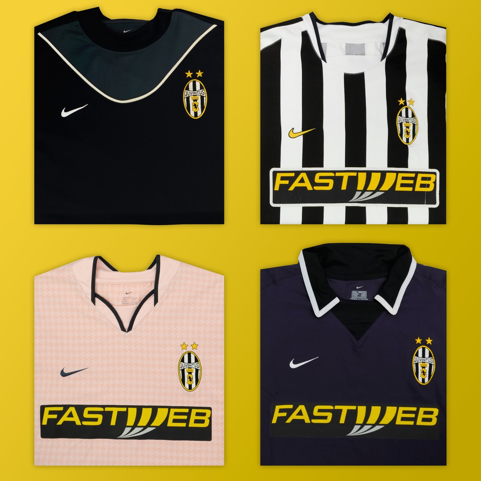 Closer Look: Juventus 2003-04 Home, Away and Third Kits - First-Ever ...
