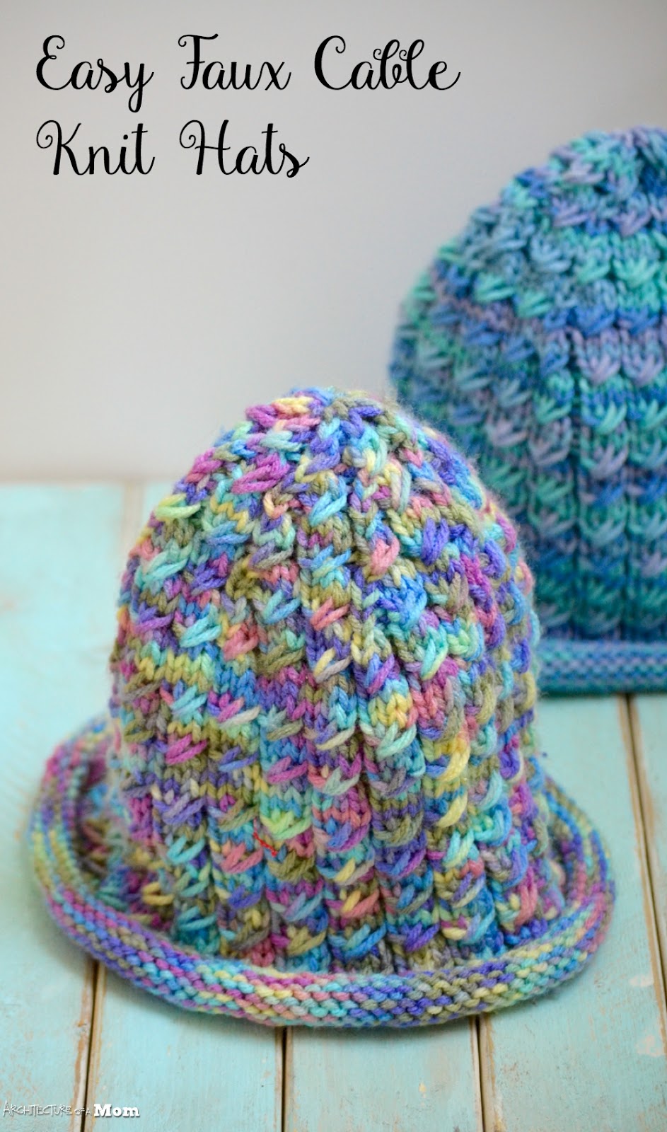Architecture of a Mom: Easy Faux Cable Knit Hat