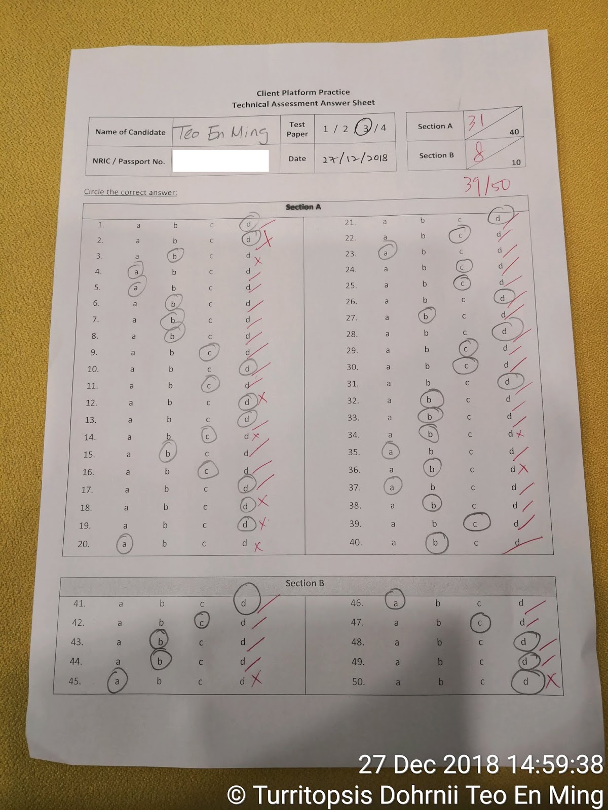 Job Interview Technical Skills Assessment Test for the Position of ...