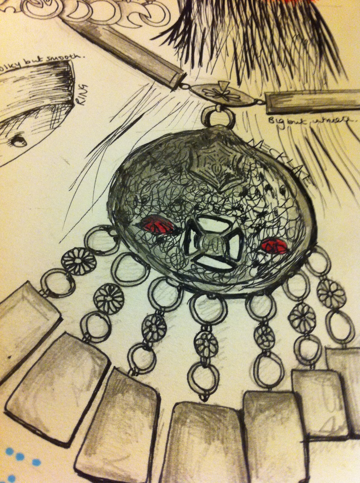 My Final Major Project: Sketches of some African jewellery in the Pitt ...