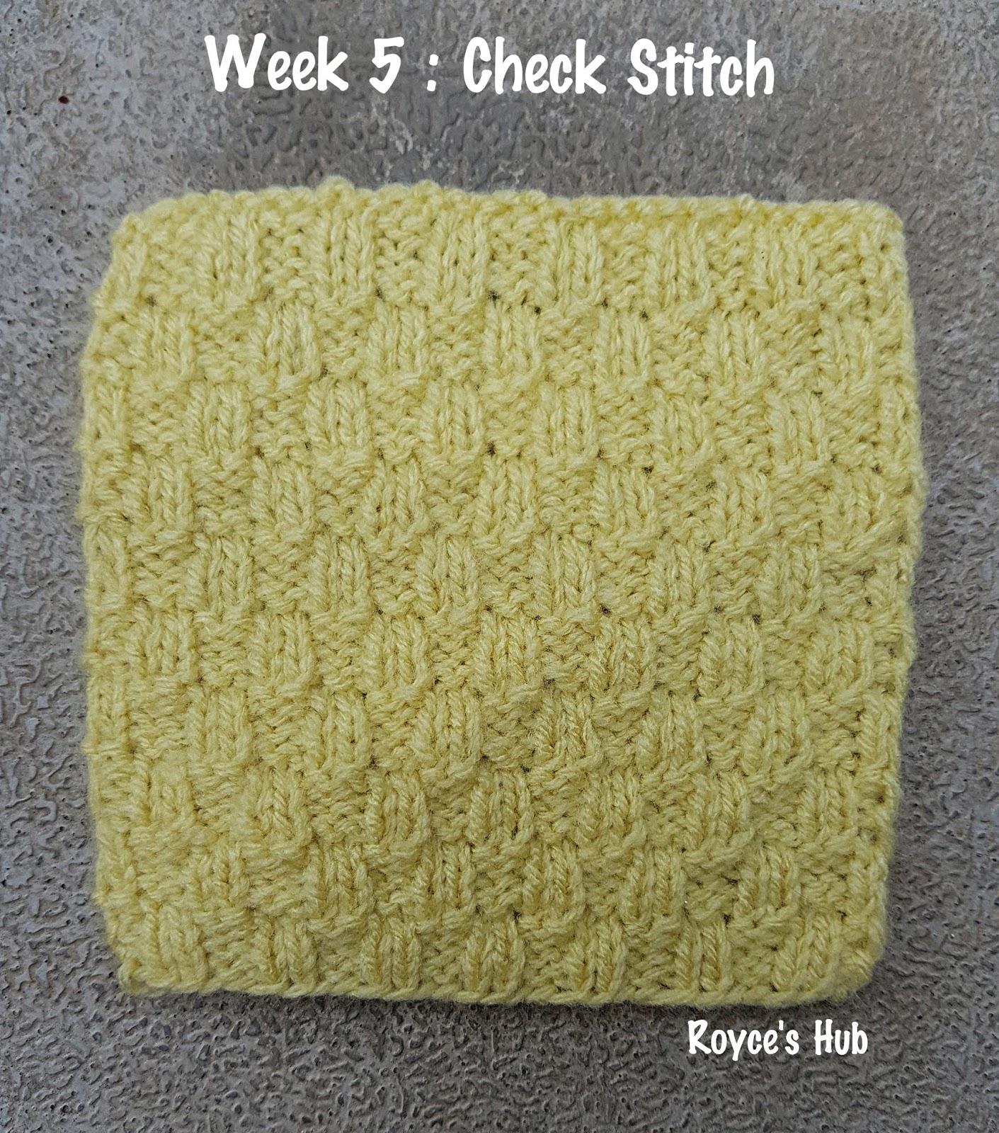 Royce's Hub: Knitting : Check Stitch