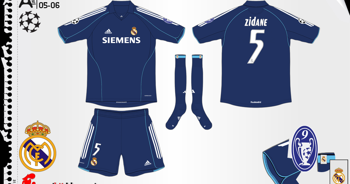 Kit Design, by eroj: 2005-06 Real Madrid (Home, Away e Third)