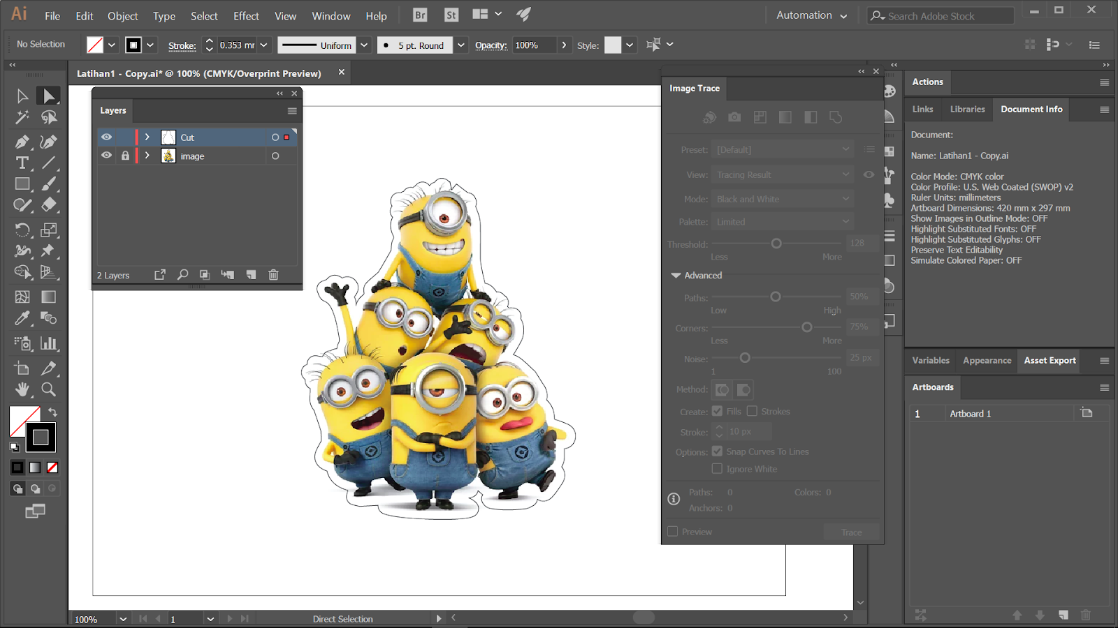 Color & Printing Knowledge: How to Make a Contour Cut Outline in ...