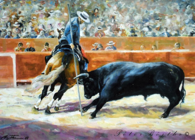 PINTURA PÉTER BOJTHE: Parar con la garrocha