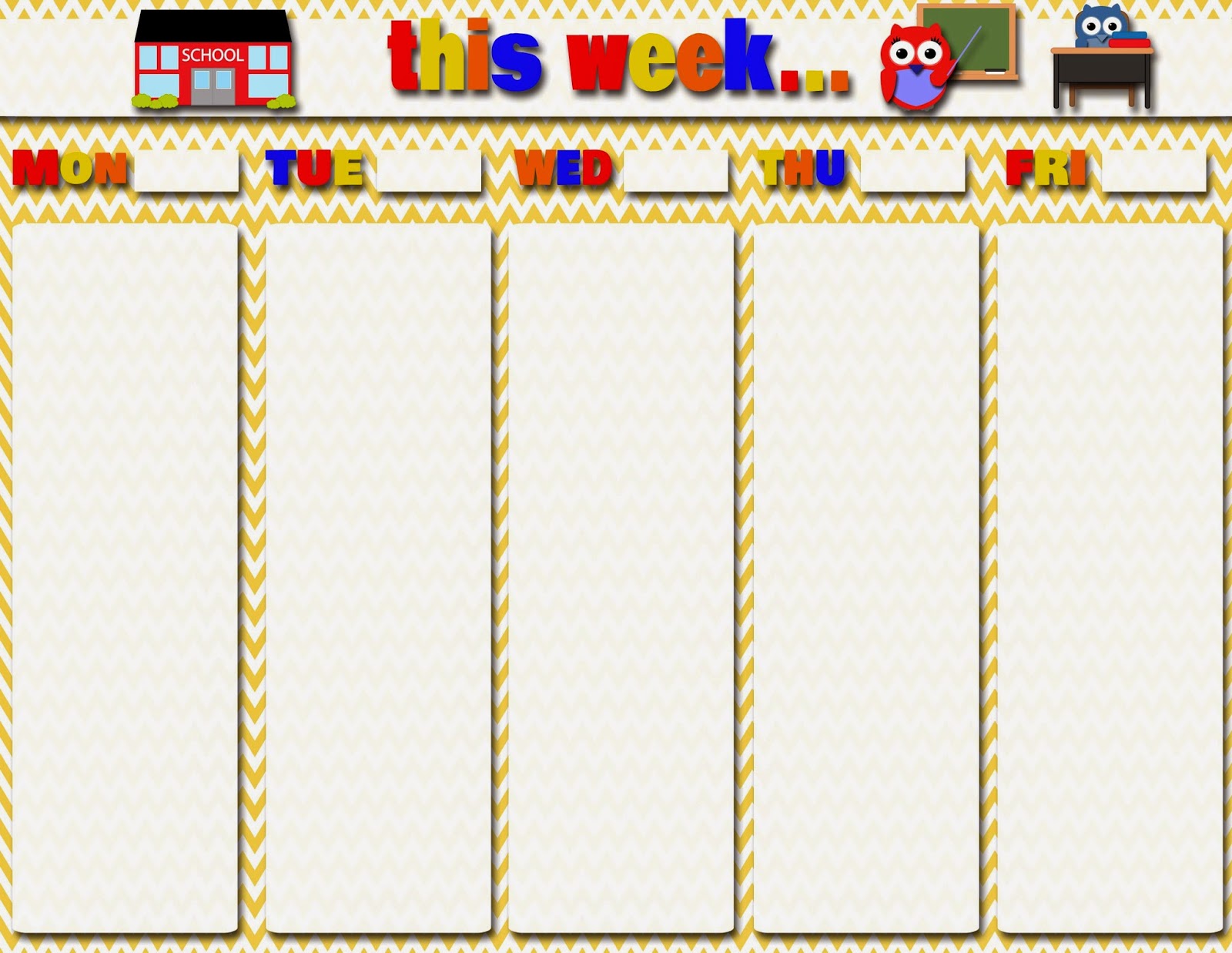 My Fashionable Designs: FREE Printables: Teacher and Student Weekly ...