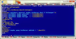Komputer Saku: contoh dan cara penggunaan Fungsi IF THEM ELSE pada Pascal