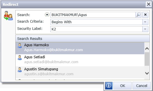 Delegate Task Using K2 Workspace