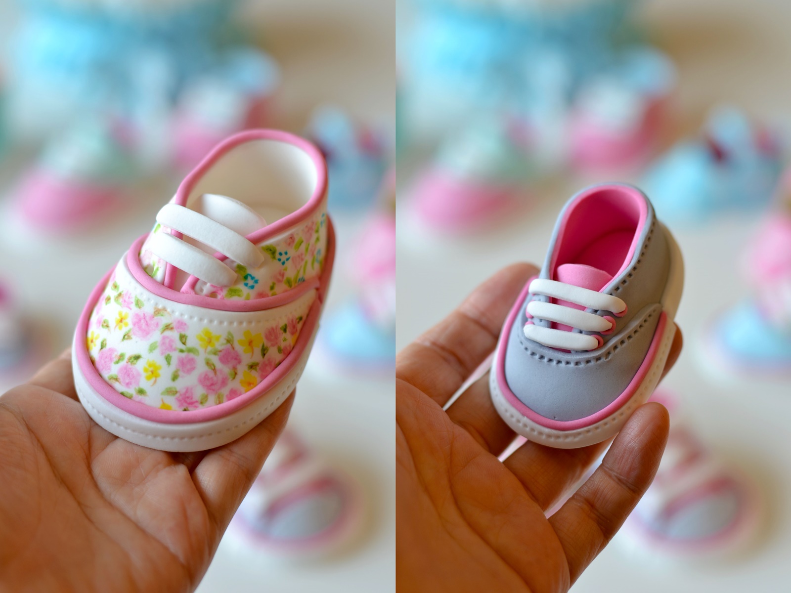 Spring Summer Fondant Baby Shoes