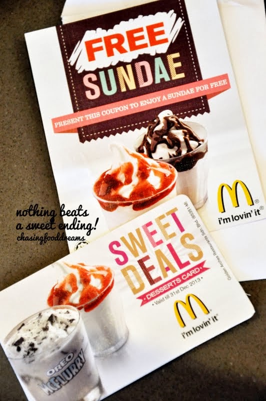 CHASING FOOD DREAMS: McDonald’s GCB is Back with a Sweet Note!