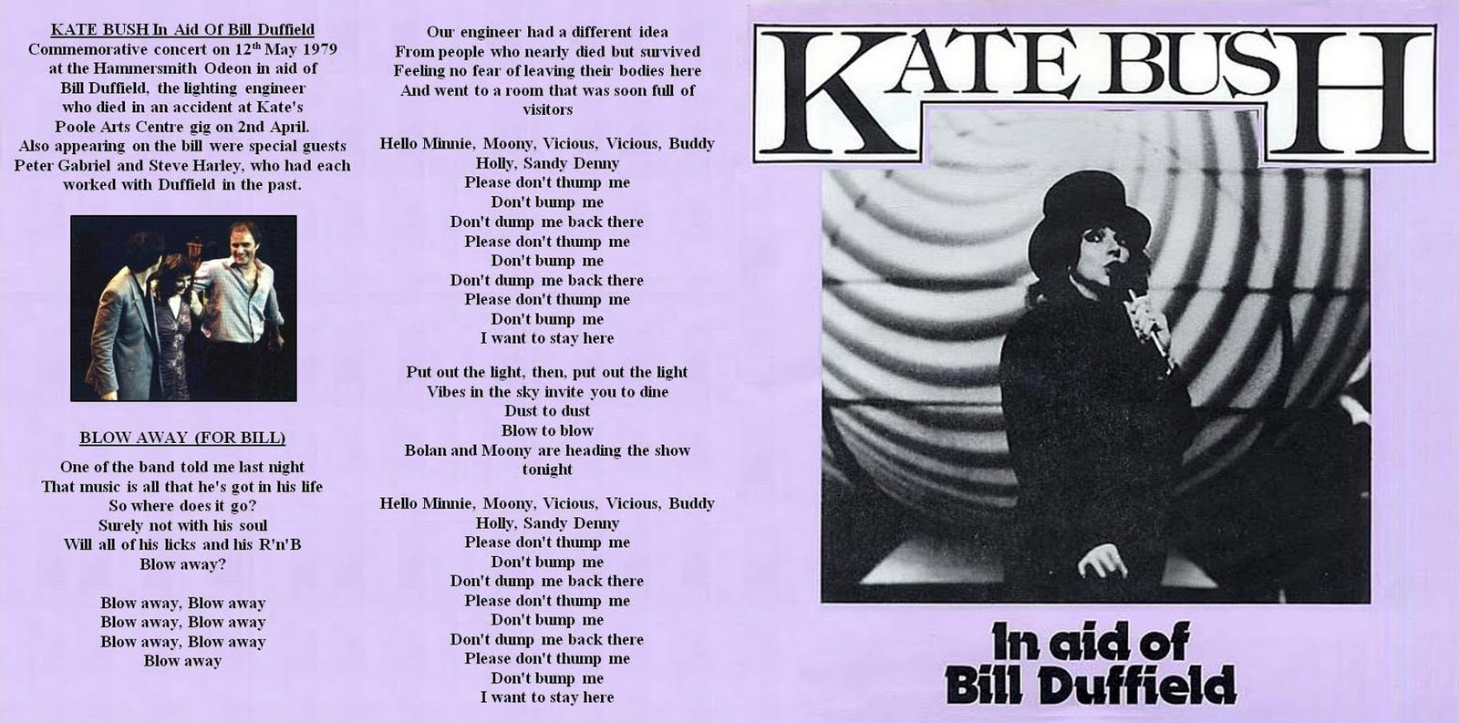 Just Add Cones: Kate Bush - 1979-05-12 - London