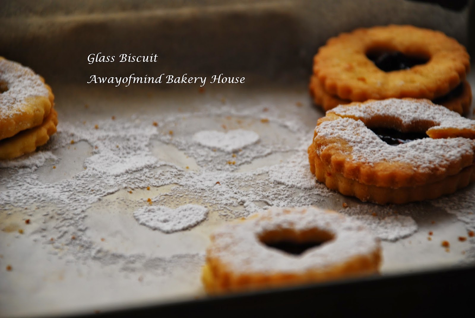 Awayofmind Bakery House: Jam Heart Cookies (Glass Biscuit)