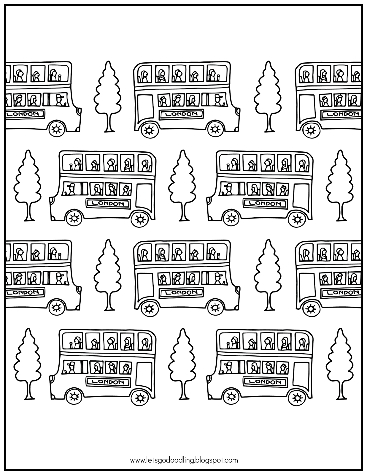 FREE Printable Coloring Page: London Bus