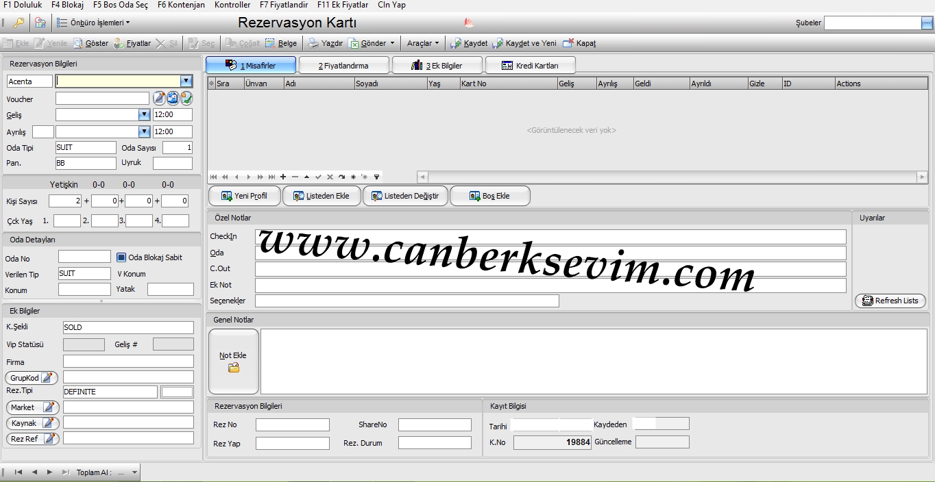 Elektra Otel Yönetim Programı