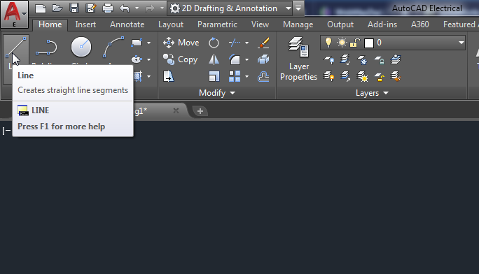 How to draw line di AutoCAD