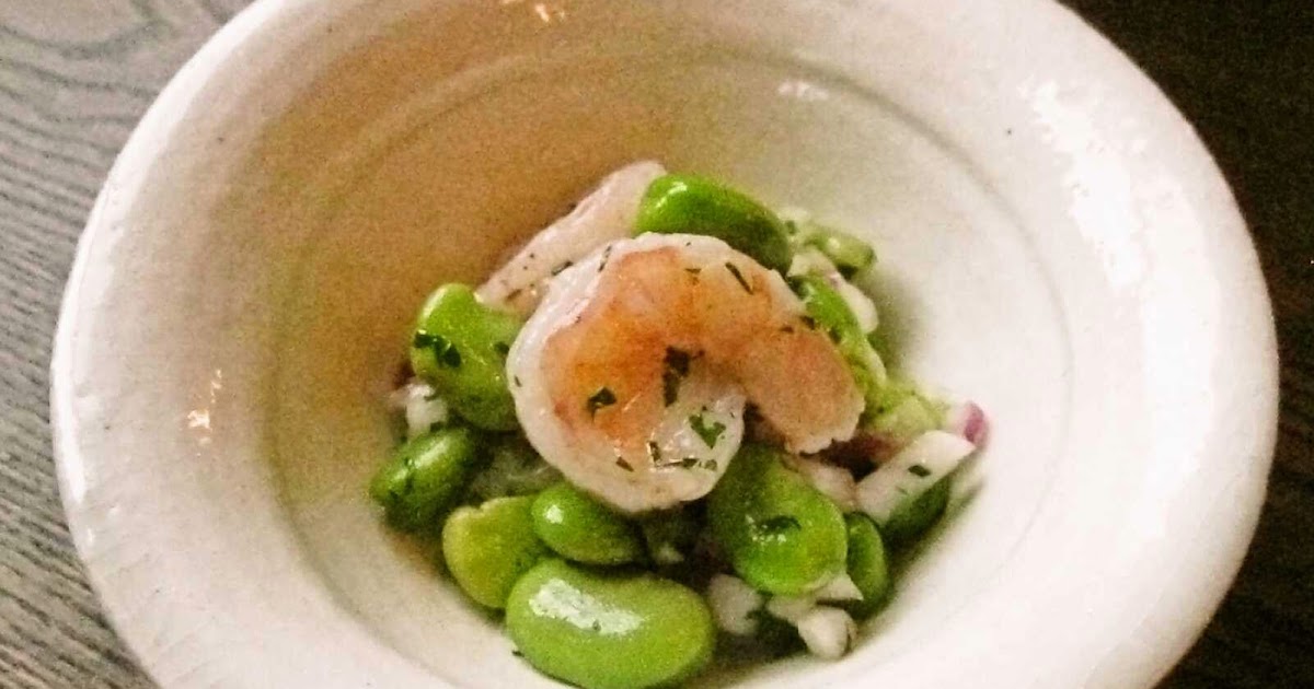 Recipes for Tom: Soramame to ebi no marine sarada / marinated fava bean ...