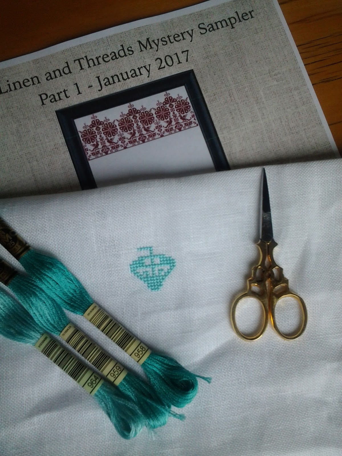 A Stitching Frenzy: Linen And Threads Mystery Sampler SAL