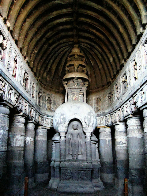 Art Treasures of India: Chaitya Hall with a Stupa