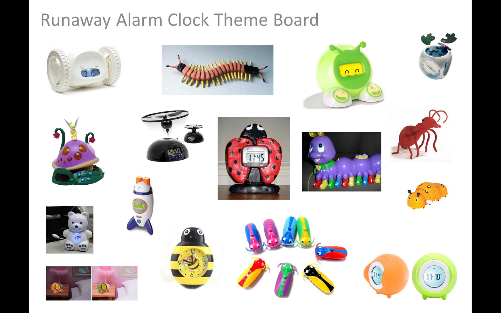 3D Max Blog: Runaway Alarm Clock Theme Board