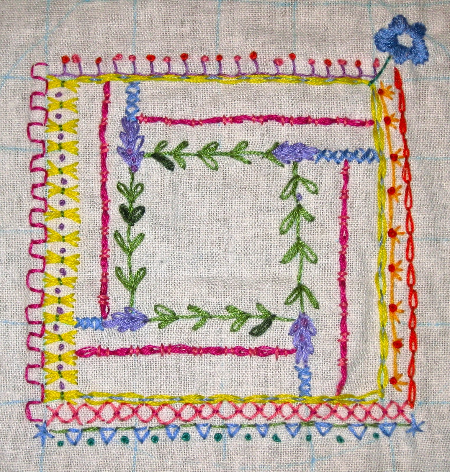 polkadotponie: embroidery sampler