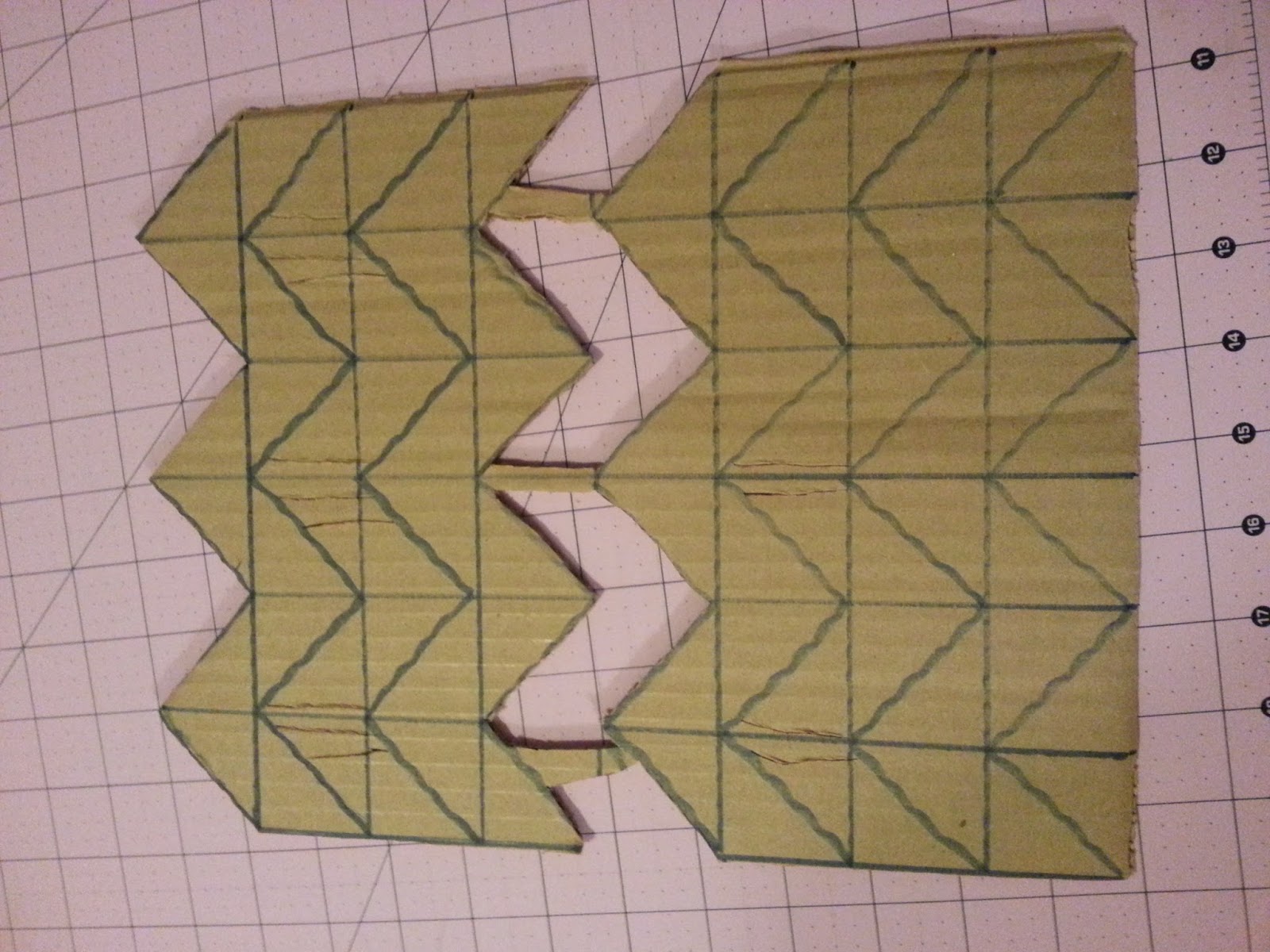 The Garaging Mavens: DIY - Making a Chevron Template