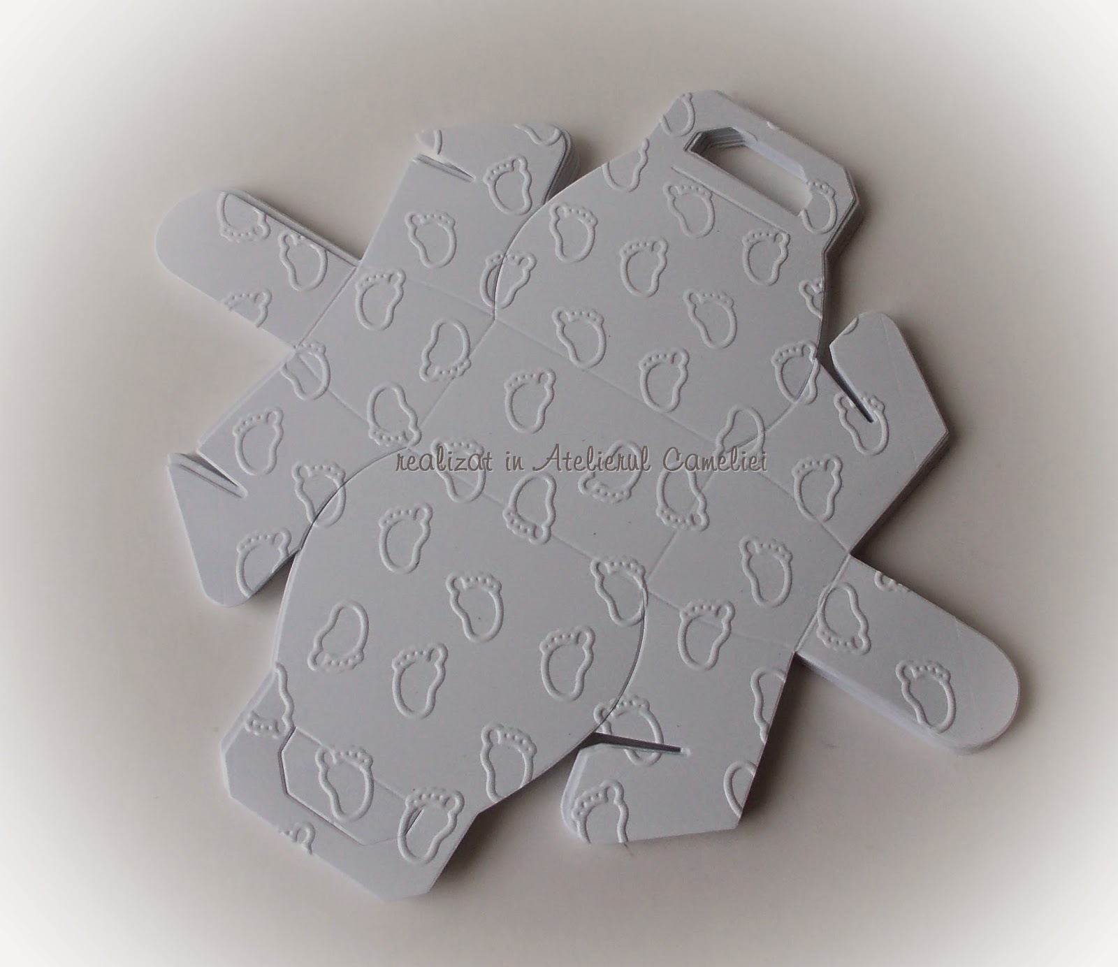 Cutii marturii botez cu talpite - Atelierul Cameliei