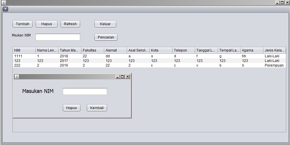 Cara Membuat Program Dengan NetBeans: Aplikasi Input data mahasiswa Cara Membuat Program Dengan NetBeans: Aplikasi Input data mahasiswa