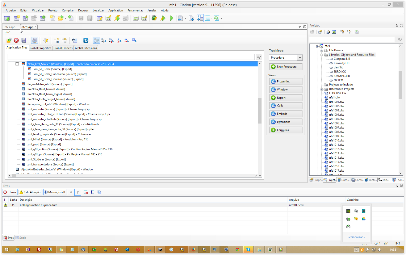 Clarion : Ler xml Nfe