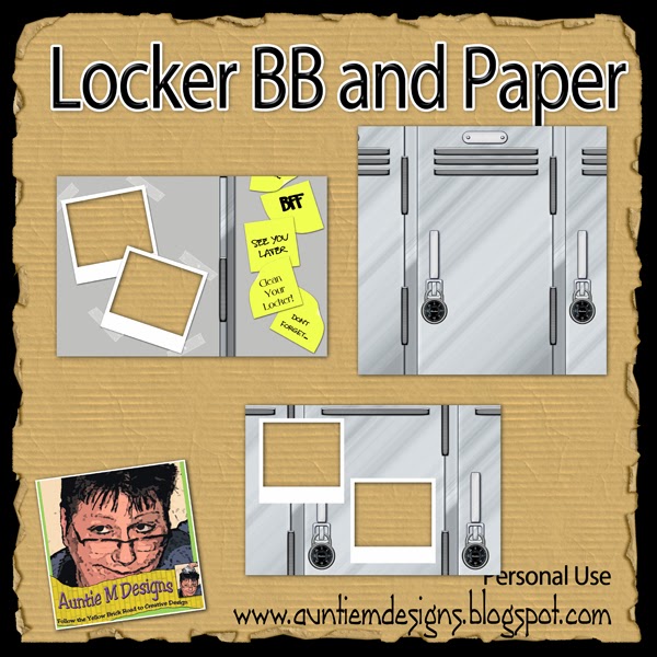 Auntie M Designs: Sticky Notes and locker QP and BB