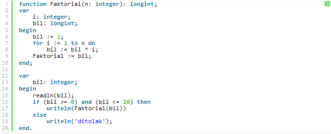 Function Programming Pascal 1316
