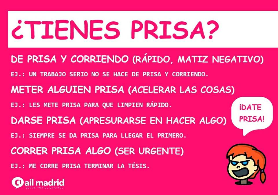 ¡Qué viva el español!: Prisa