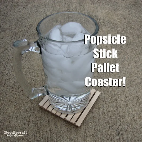 Popsicle Stick Pallet Coaster!