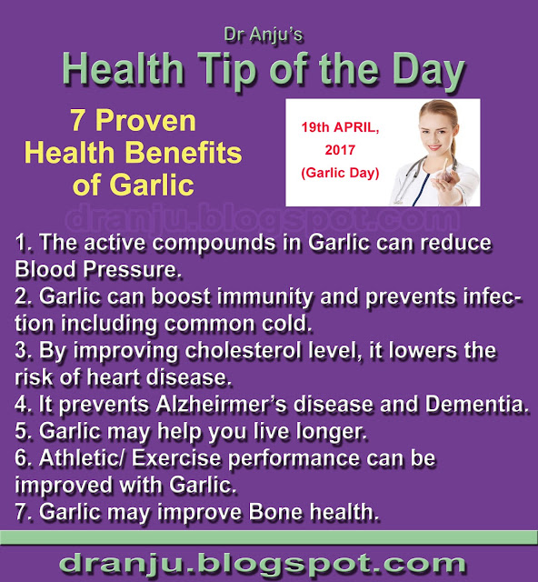 Dr. Anju's Health Tips: Health Tip of The Day - 19th April