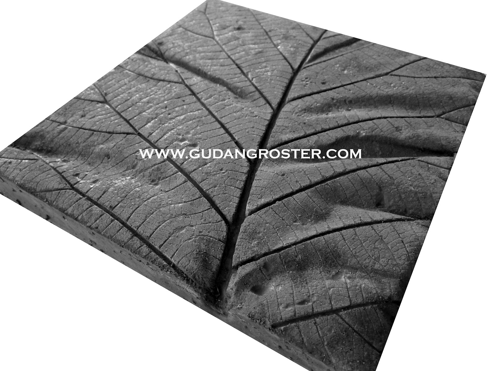GRC ARTIKON: Concrete Cladding Tile : Natural Teak Leaf Imprint